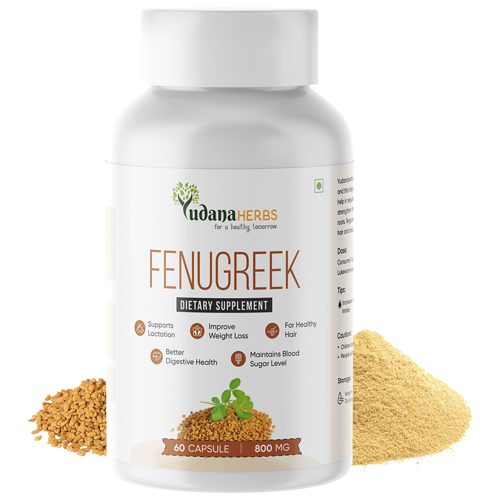 Yudanaherbs Fenugreek Capsules for Men and Women